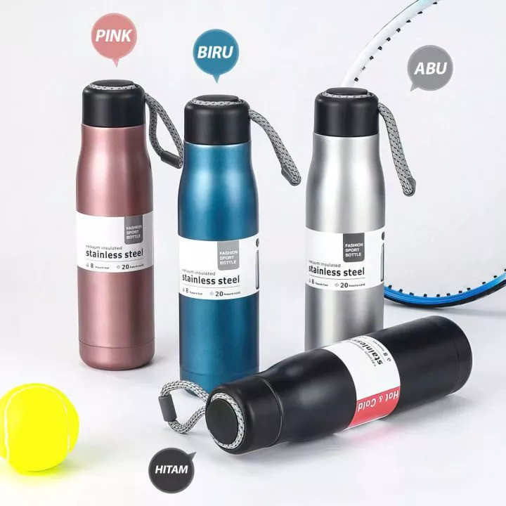 Jual Tumbler Sport Tali Termos Botol Air Minum Stainless Steel SUS 304 ...