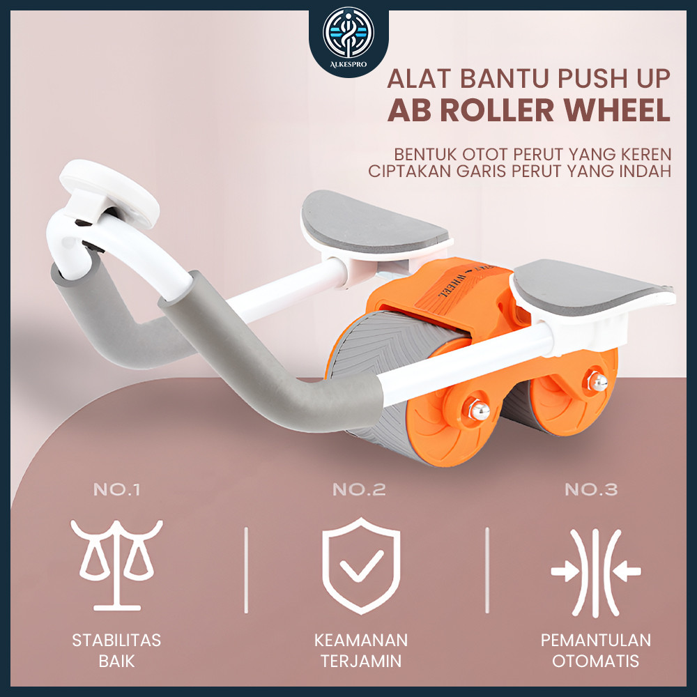 Jual SH Ab Roller Wheel 2in1 Abdominal Core Roller Automatic Rebound ...