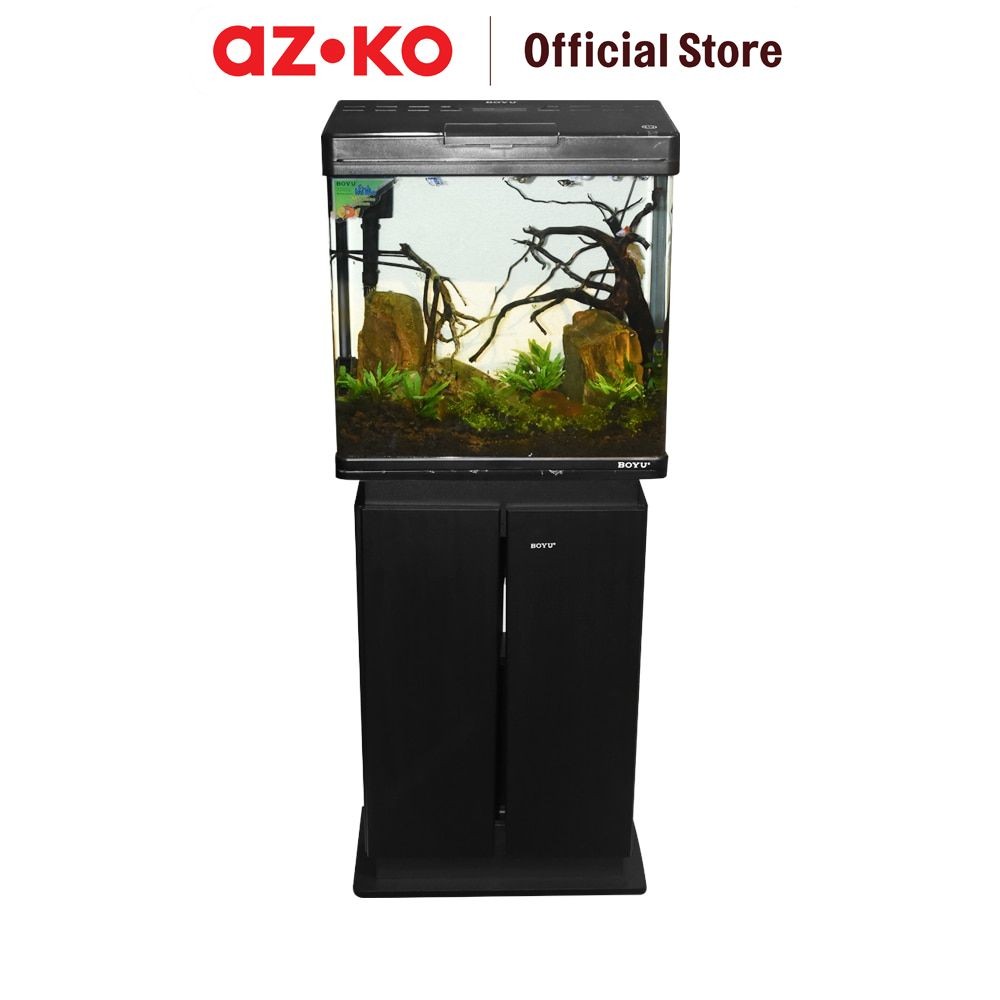 Jual AZKO Boyu 45 ltr Set Aquarium & Kabinet Ms-520m - Hitam Dekorasi ...