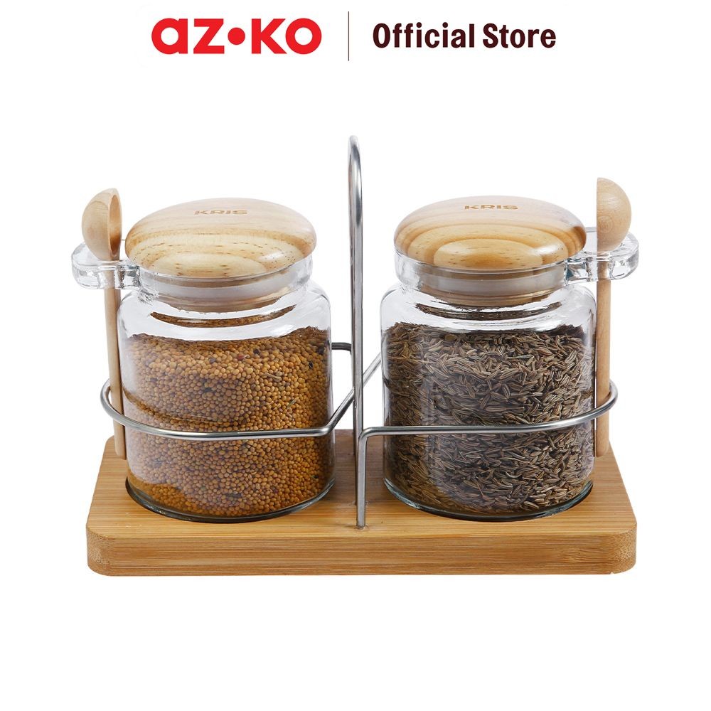 Jual AZKO Kris 150 ml Set 2 Pcs Masala Tempat Bumbu Dapur Kaca Set ...