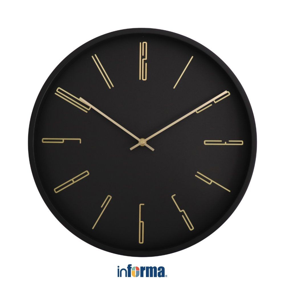 Jual Informa 40 cm Jam Dinding 124Bk - Hitam Wall Clock Jam Tembok ...