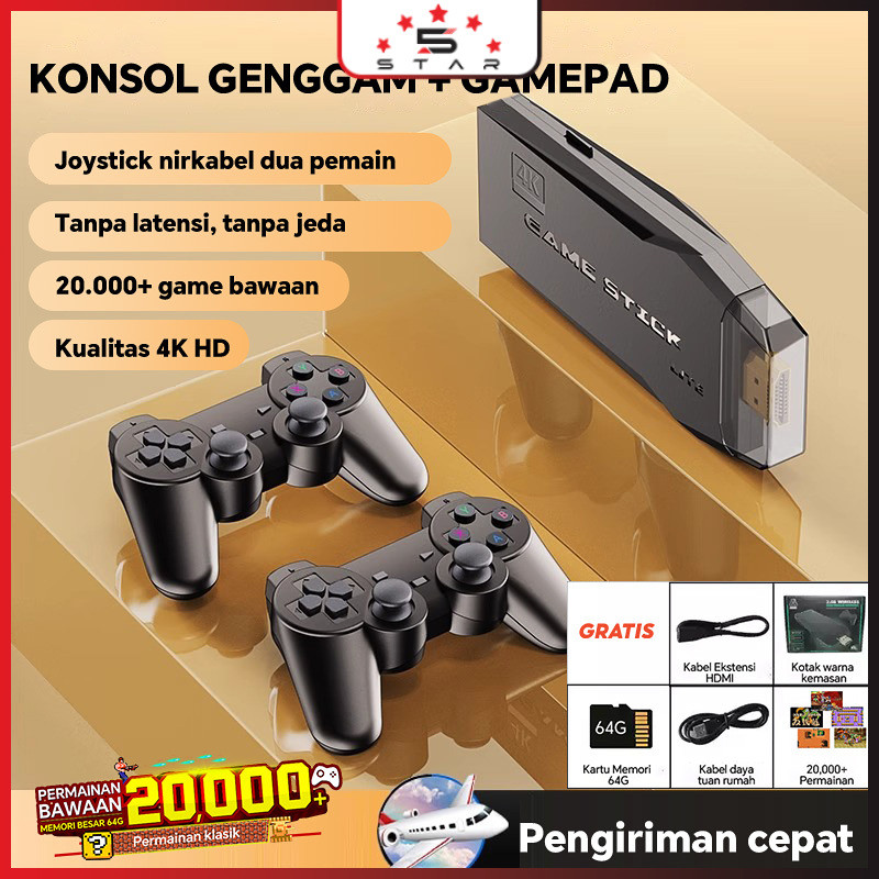 Jual M8 64G --HDMI Dongle Game Stick Console 4K UHD Gamepad Wireless Controller Built In 20000 ...