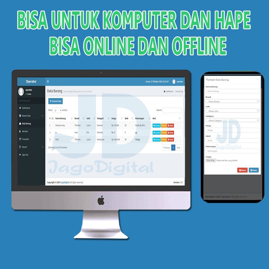 Jual Aplikasi Rental Barang Kamera Komputer Berbasis web bisa online ...