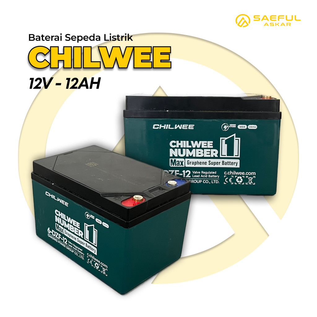 Jual BATERAI / AKI SEPEDA LISTRIK 12V 12AH CHILWEE | Shopee Indonesia