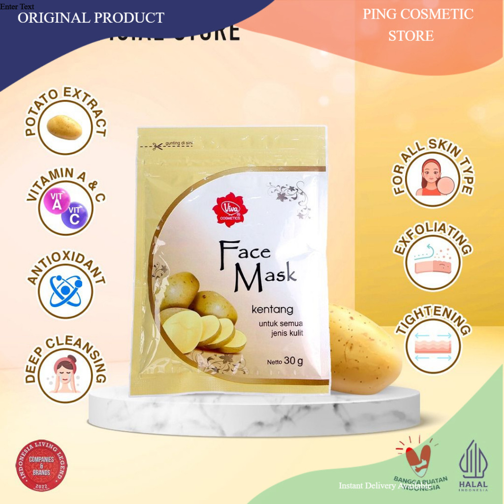 Jual Viva Face Mask Kentang (with Vit A & C) - 30 gr | Shopee Indonesia