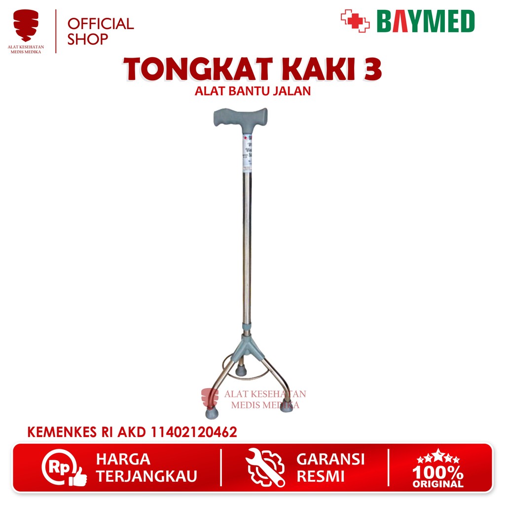 Jual Tongkat Kaki 3 Tripod Alat Bantu Jalan Tiga Orang Tua Lansia ...