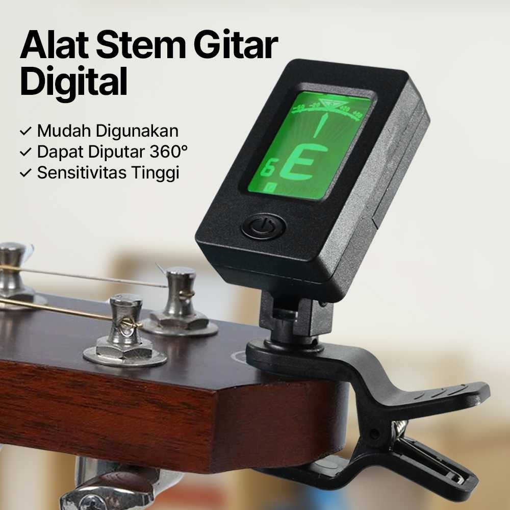 Jual Tuner Alat Stem Gitar Digital Rotatable 360 Degree - JT-01 (001 ...