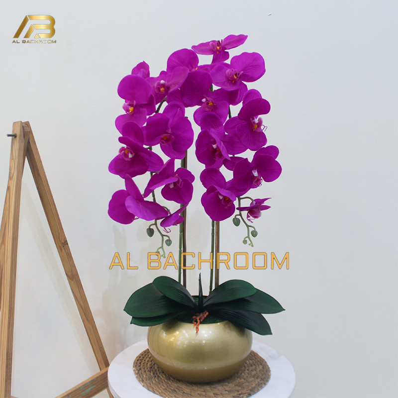 Jual RANGKAIAN BUNGA ANGGREK LATEX JUMBO 2 CABANG DEKORASI RUANG TAMU ...