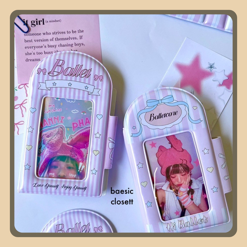 Jual [KPOP KLOSET] 32 Slot Album Photocard Pink Ballet Ribbon Mini ...