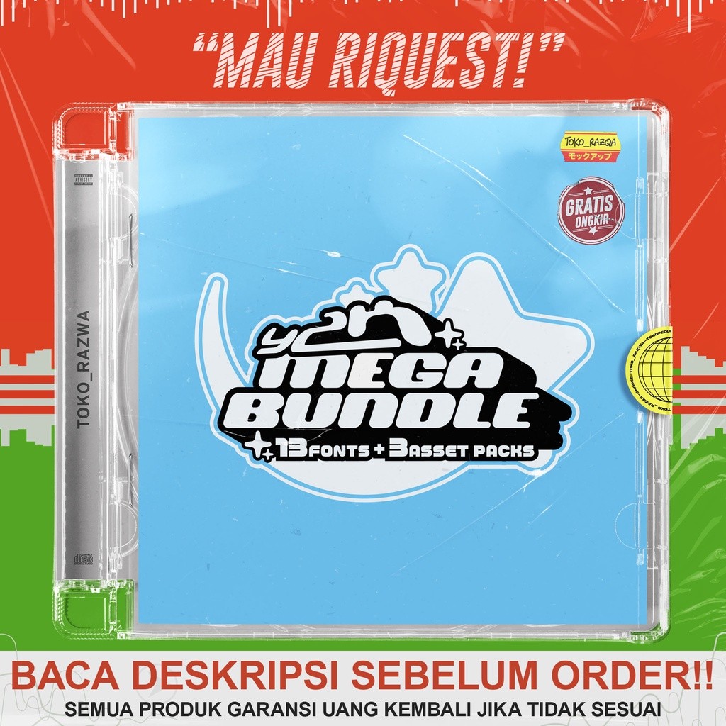 Jual Y2K Mega Bundle - 13 Fonts + 3 Assets Pack | Shopee Indonesia