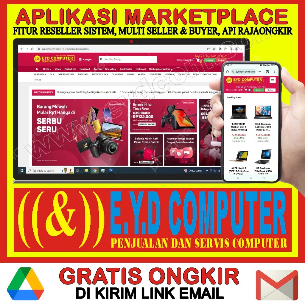 Jual SOURCE CODE APLIKASI MARKETPLACE BUKAJUALBELI TOKO ONLINE MULTI SELLER MULTI BUYER FITUR ...