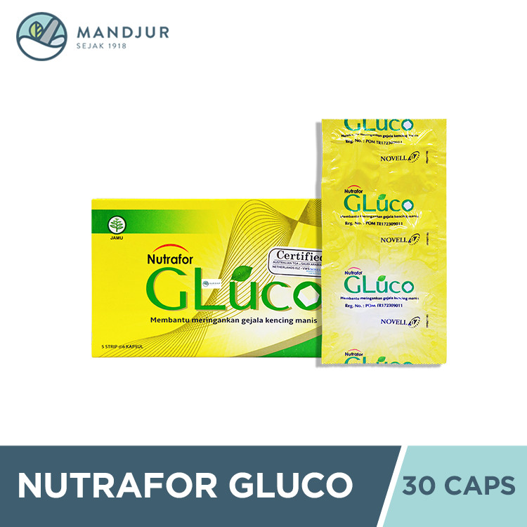 Jual Nutrafor GLUCO 30 Kapsul - Suplemen Diabetes / Kencing Manis ...