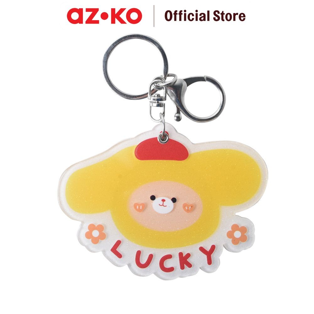 Jual AZKO Ataru Gantungan Kunci Dengan Cermin Bear - Kuning Key Chain ...