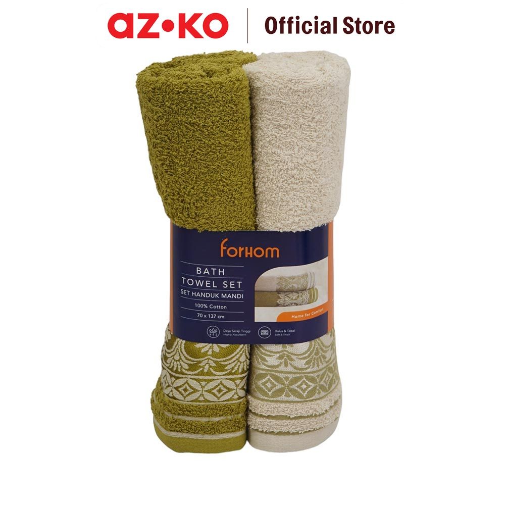 Jual AZKO Forhom Set Handuk Mandi Katun Bath Towel Handuk Dewasa Anduk ...