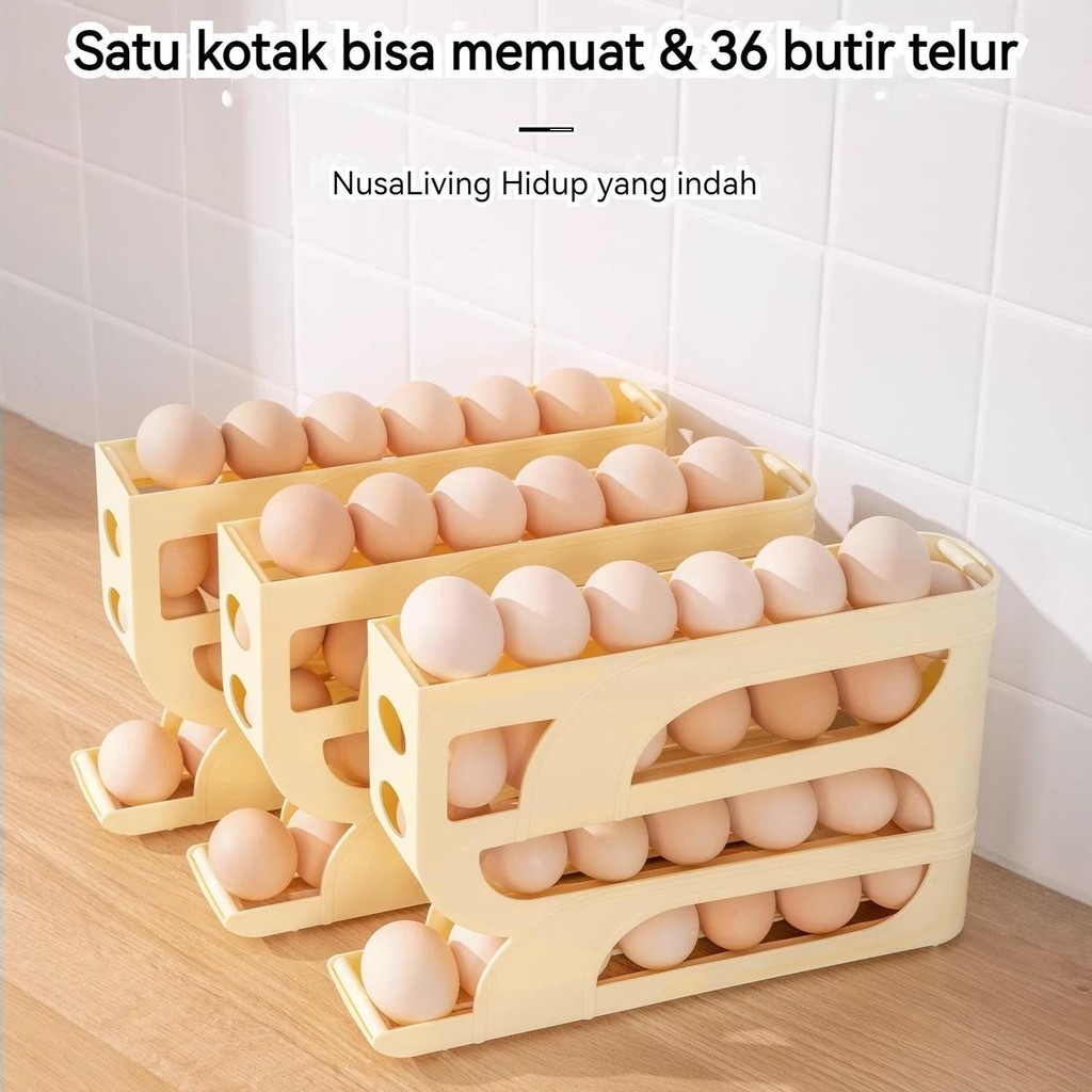 Jual 2Set Tempat Penyimpanan Telur 4 Tingkat Minimalis Rak Penyimpanan ...