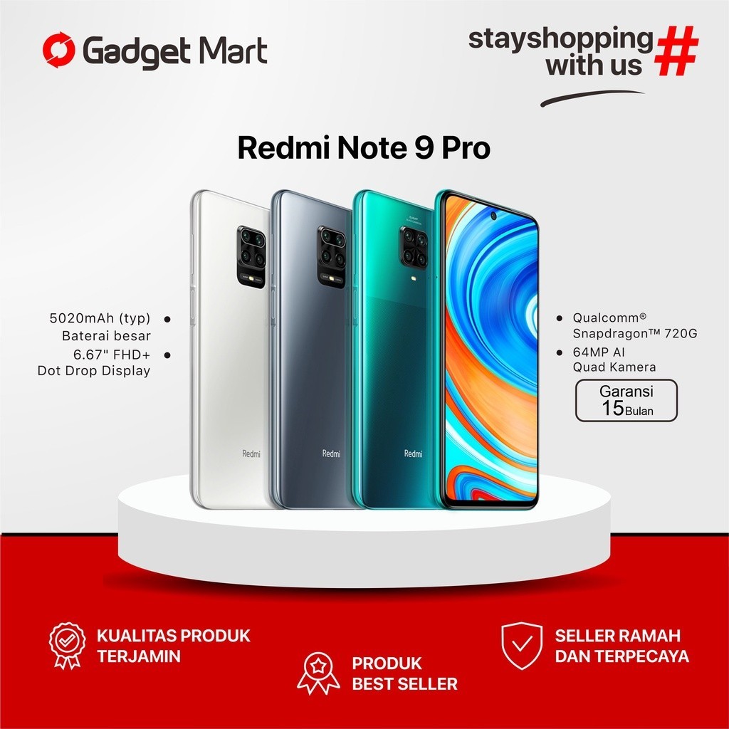 Jual XIAOMI R REDMI NOTE 9 PRO 8GB/128GB | Shopee Indonesia