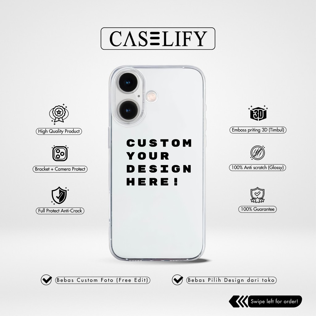 Jual CASELIFY custom case your own design for all type case iphone samsung oppo vivo xiaomi ...