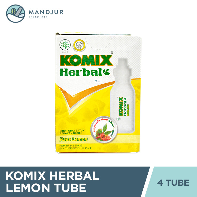 Jual Komix Herbal Lemon 4 Tube - Meredakan Batuk | Shopee Indonesia