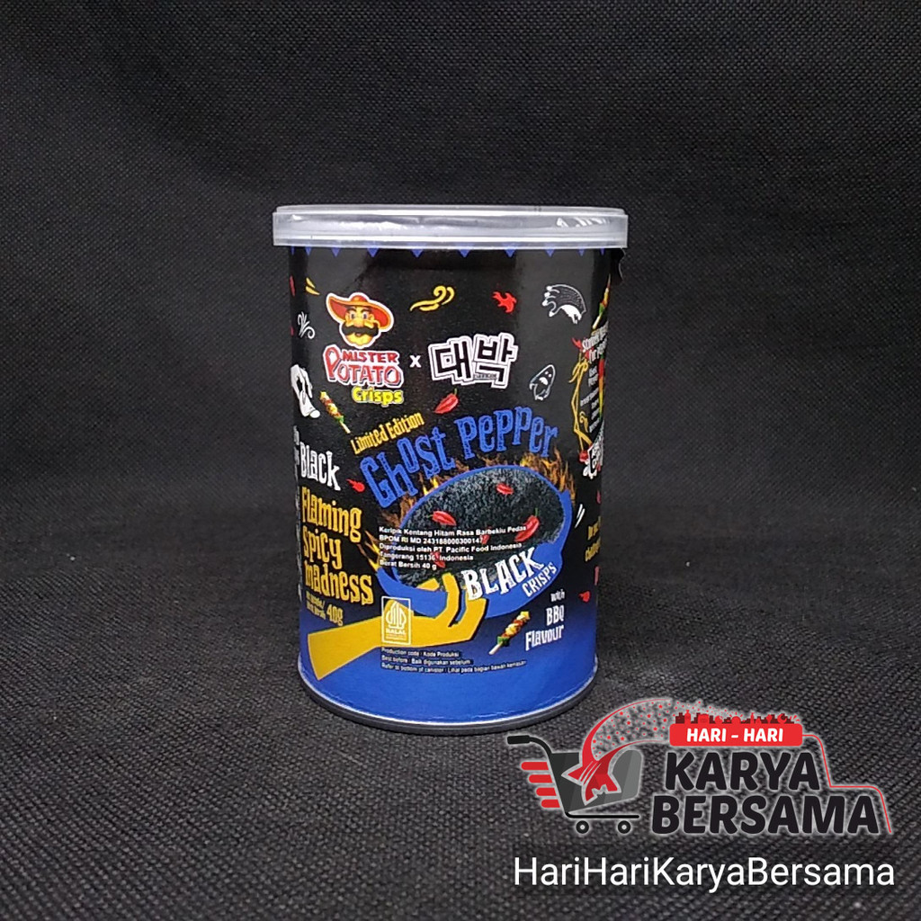 Jual MAKANAN RINGAN MISTER POTATO CRISPS GHOST PEPPER BLACK BBQ FLAVOUR ...
