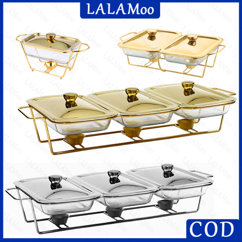 Jual Tempat Makan Prasmanan Set / Prasmanan Kaca Transparan KAPASITAS 1 ...