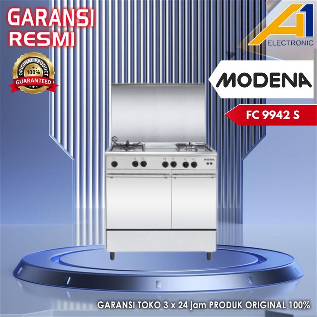 Jual FREESTANDING COOKER MODENA FC 9942 S / FC9942S 90cm 4 Burner ...