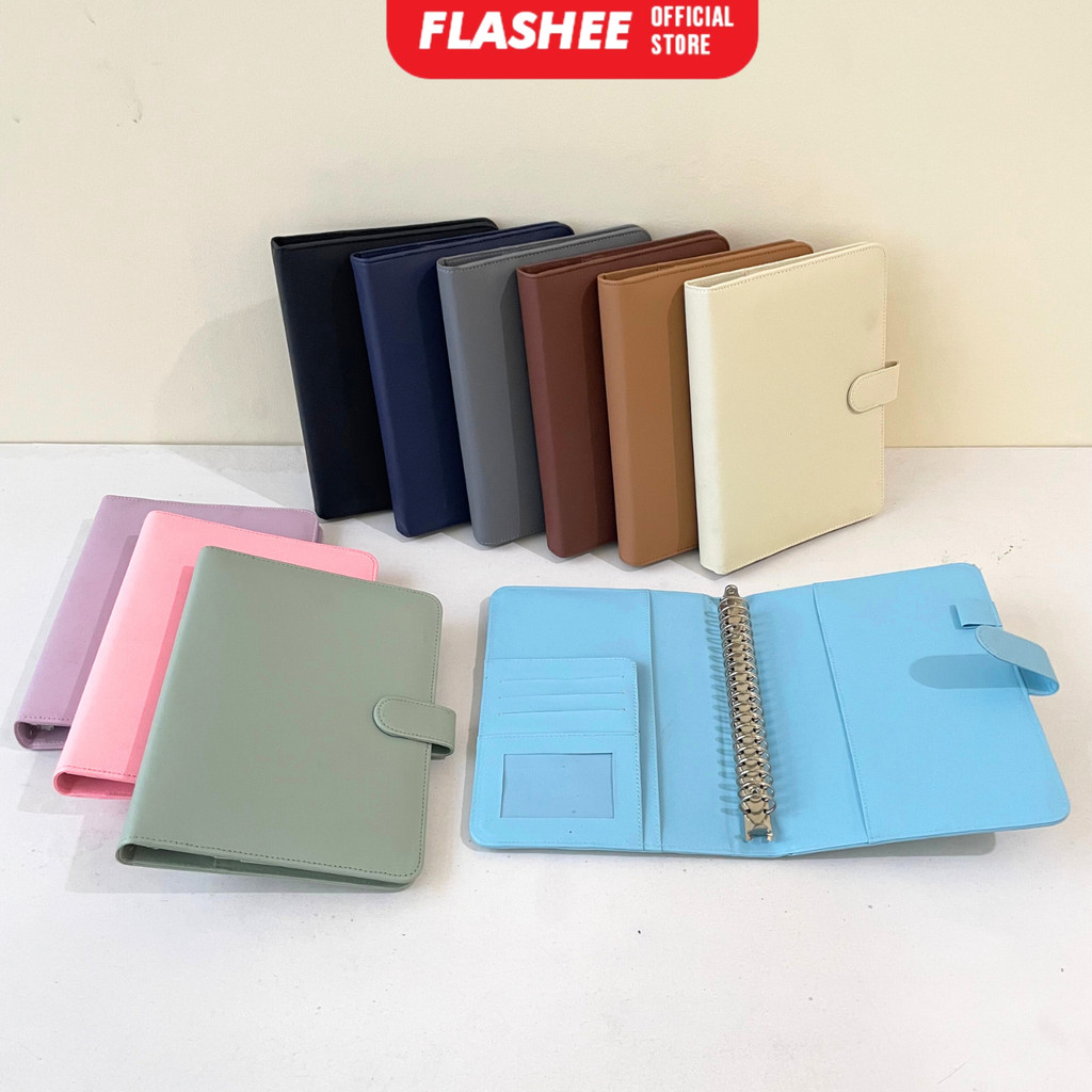 Jual Flashee Binder Kulit Polos Premium A5 20 Ring Cover Buku Agenda ...