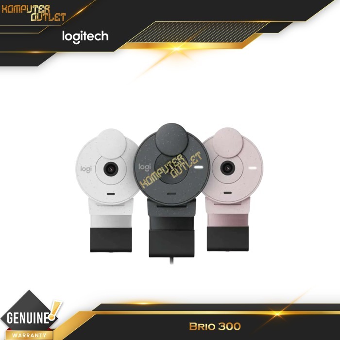 Jual Logitech Brio 300 Webcam Full HD Shutter Privasi & Noise-Reducing ...