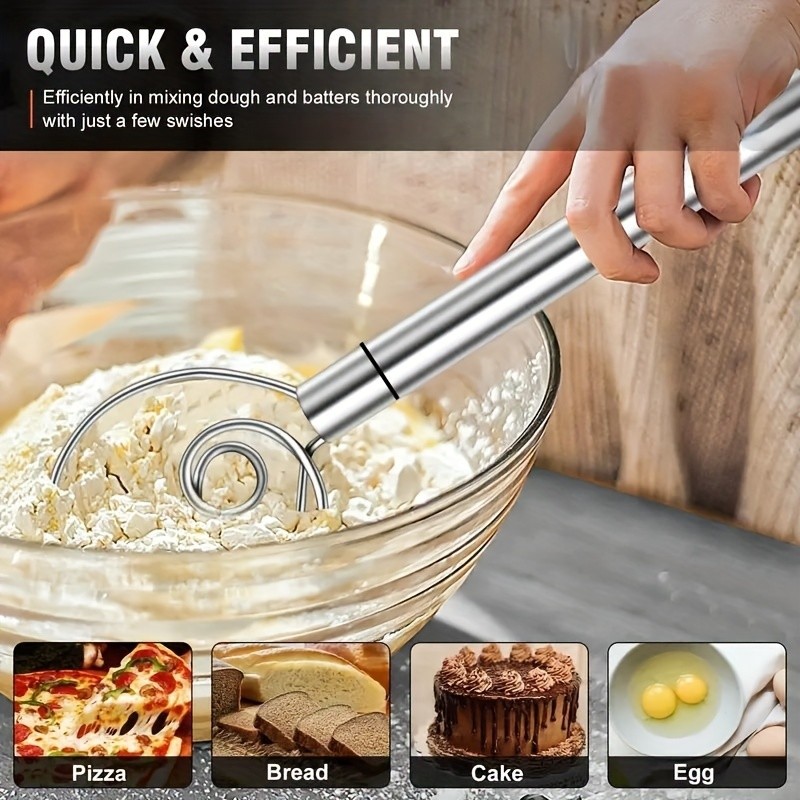 Jual Dough Mixer Stainless Steel HandHeld Bread Blender Dough Scraper ...