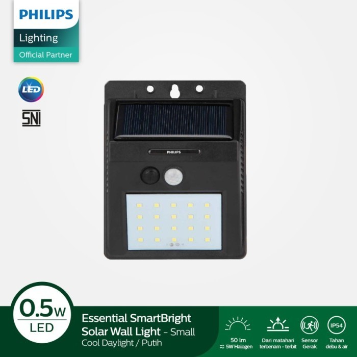 Jual Philips BWS010 LED - Essential SmartBright Solar Wall Light Small | Shopee Indonesia