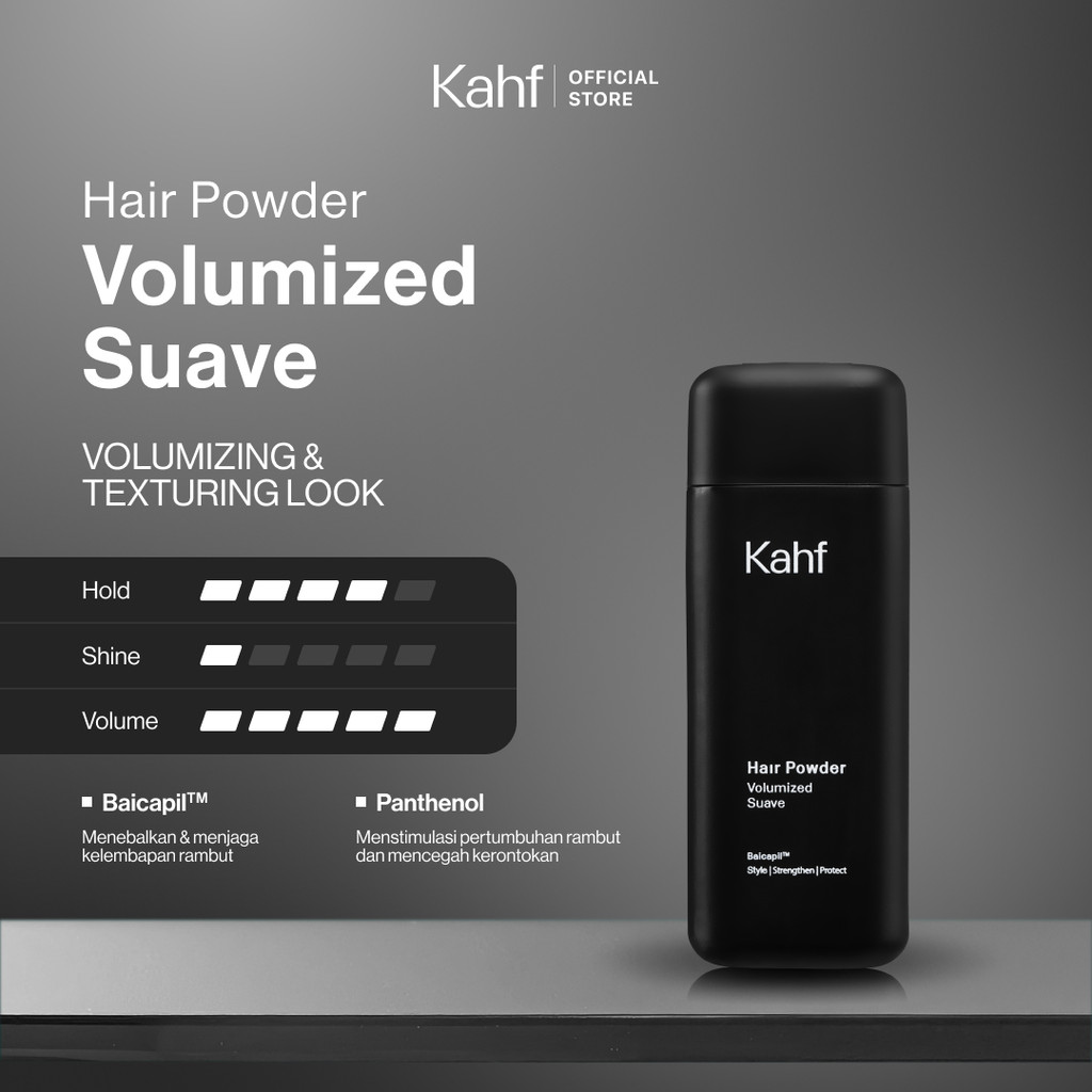 Jual Kahf Volumized Suave Hair Powder for Men -12h Strong Hair Styling ...