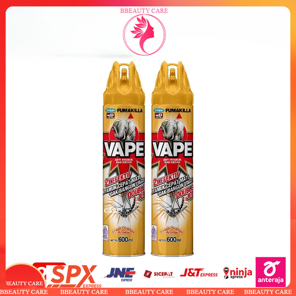 Jual Fumakilla Vape Aerosol Obat Nyamuk Kecoa Orange 600ml (ISI 2 ...