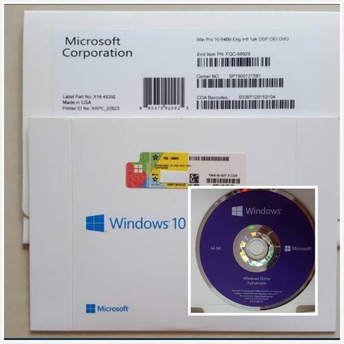 Jual Windows 10 Pro 64 Bit Original ( Termurah Terjamin dan Full Pack ...
