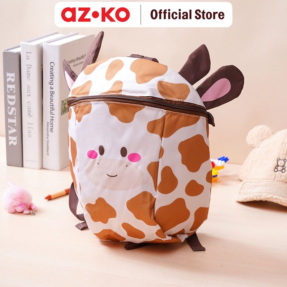 Jual AZKO Ataru Giraffe Tas Ransel Anak Dengan Strap - Cokelat Kids ...