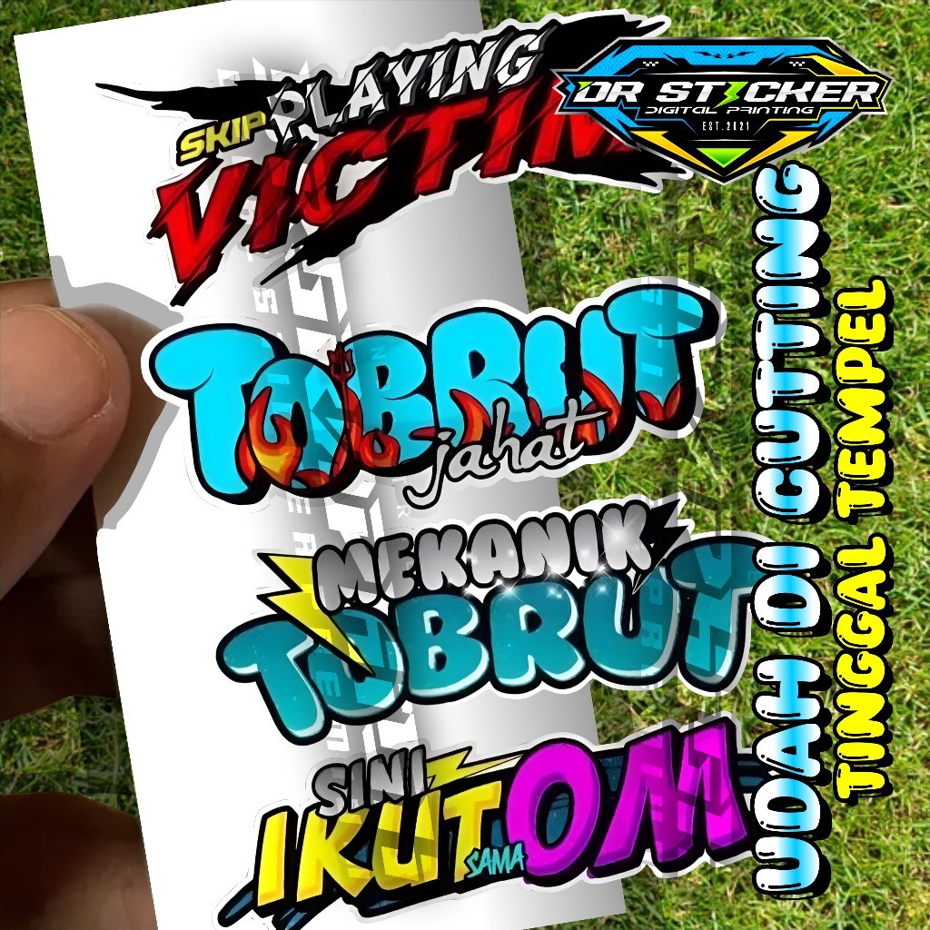 Jual Sticker Pack 3 Isi Udah Di Cutting Sticker Tobrut, Mekanik Tobrut ...
