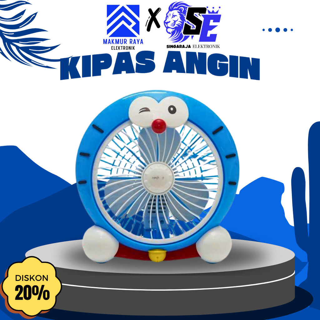 Jual PROFAN - Kipas Angin Karakter Doraemon 8 Inch, 2 Kecepatan, Hemat ...