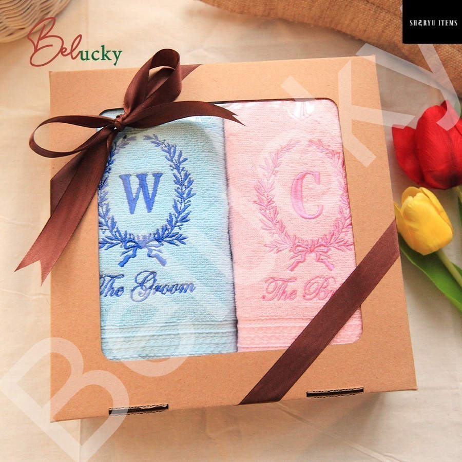 Jual Handuk Bordir Premium Kado Pernikahan Seserahan Wedding Hampers ...