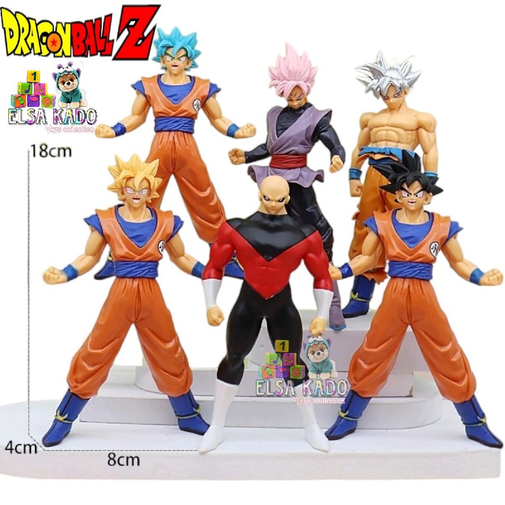 Jual Action Figure Dragon Ball Set 6 Pcs Besar Jiren Son Goku Blue Super Saiyan Ultra Instinct ...