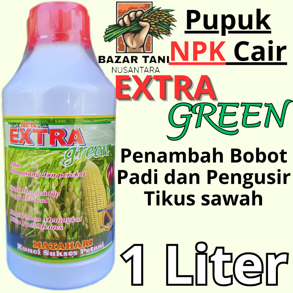 Jual Ricetop / extra green 1000 ml Penambah Bobot Padi dan Pengusir Tikus sawah rice top NPK ...