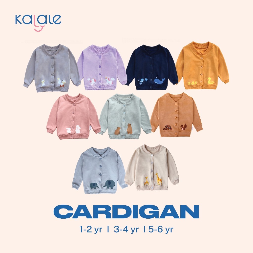 Jual Kalale Cardigan 1-6 Tahun (Atasan Sweater Outer Kancing Karakter ...