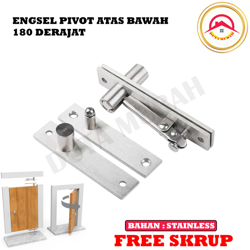 Jual Engsel Pivot Atas dan Bawah Engsel Pintu Ayun Stainless Untuk ...