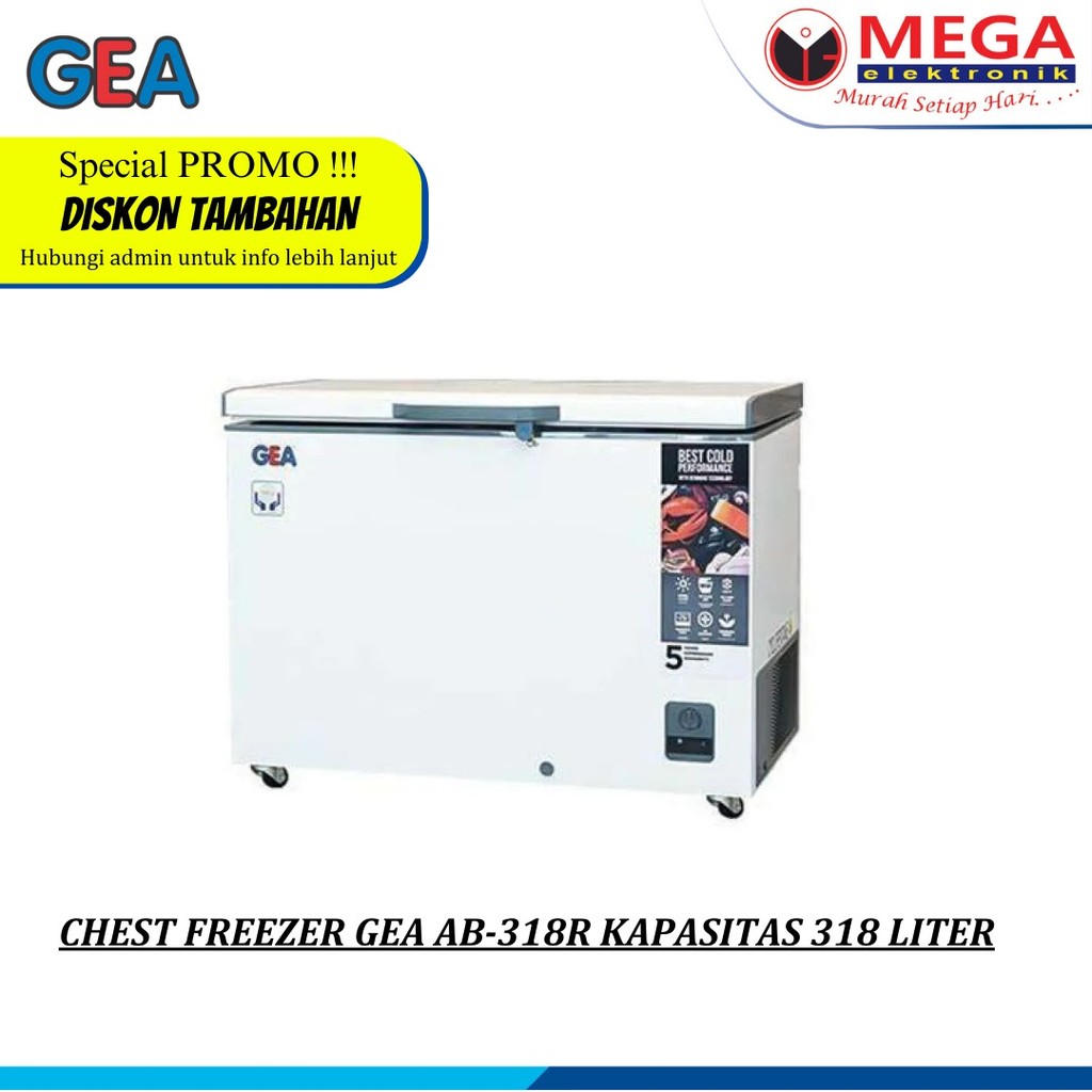 Jual CHEST FREEZER GEA AB-318R KAPASITAS 318 LITER | Shopee Indonesia