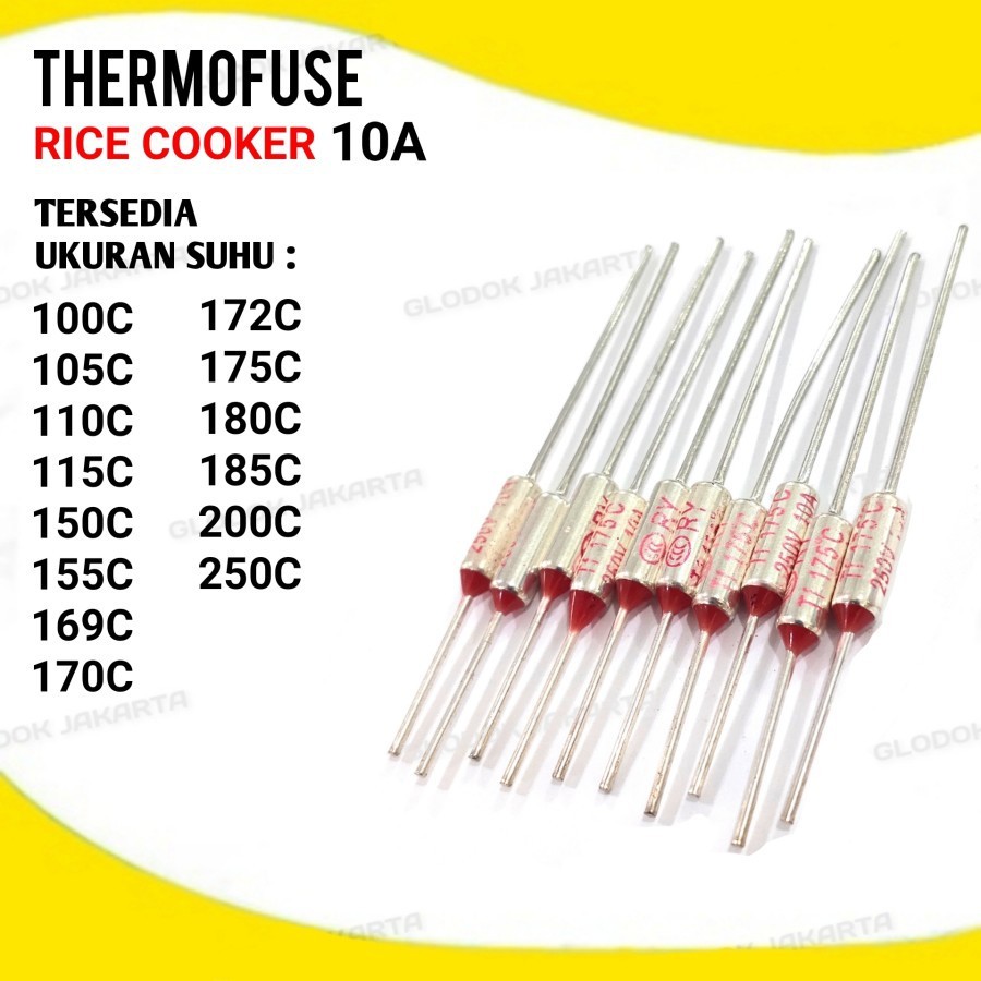 Jual Thermofuse Fuse 10A 250V Magic Com Thermal Termofuse - 20pc | Shopee Indonesia