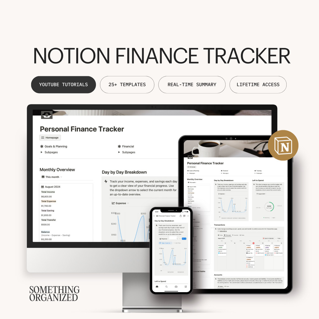 Jual Personal Finance Tracker Notion Template, Budget Tracker, Laporan ...