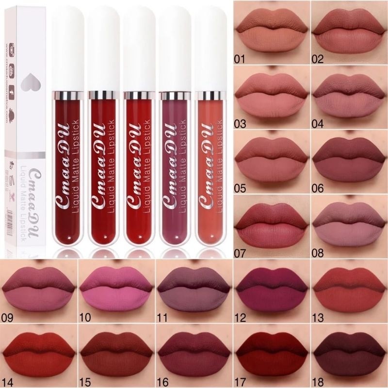Jual CMAADU Lips Liquid Matte Lipstick Lipstik Cmaadu Liptint Lipcream ...