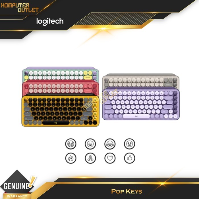 Jual LOGITECH POP KEYS KEYBOARD WIRELESS - MECHANICAL WIRELESS KEYBOARD ...