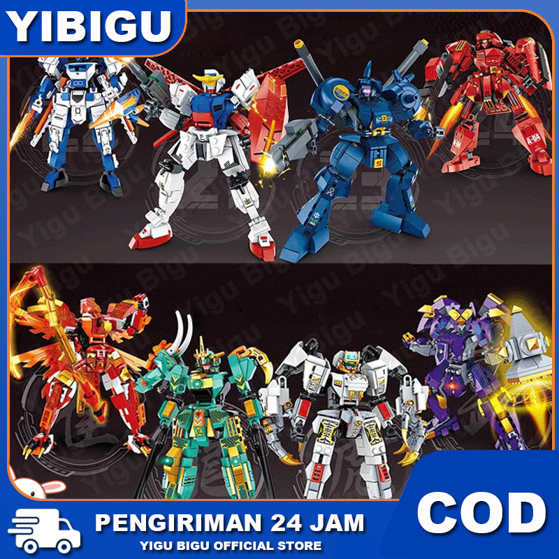 Jual Yigu Bigu DIY Mainan Robot Balok Bata Mainan Block Toys Anak Laki ...