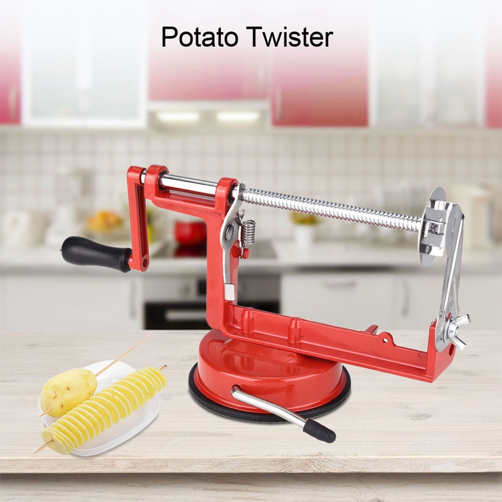 Jual Stainless Steel Hand Crank Manual Spiral Potato Chips Twister ...
