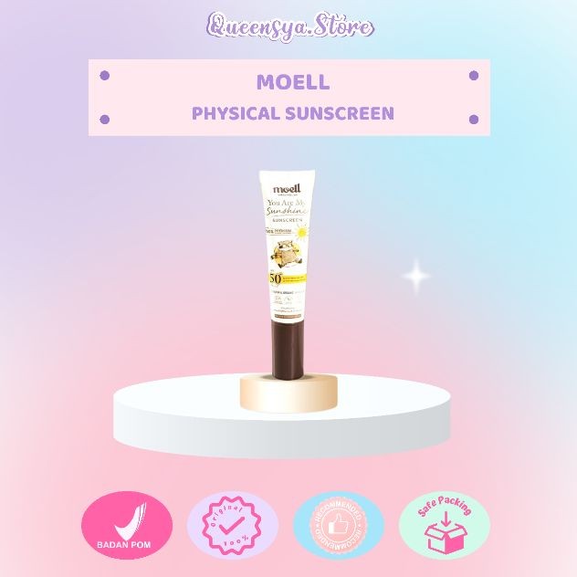 Jual MOELL Physical Sunscreen SPF 50 PA++ 30GR Broad Spectrum, Water ...