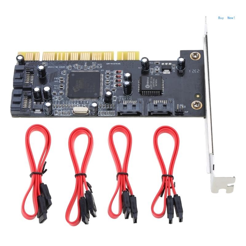 Jual 4 Ports PCI Sata for Raid Controller Internal Expansion Card with ...
