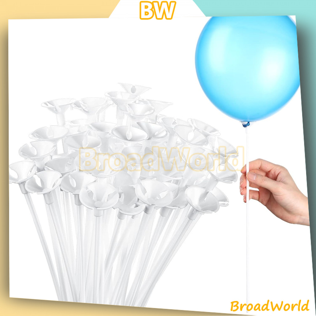 Jual BW Stik balon isi 20 / stick balon / gagang balon / pegangan balon ...